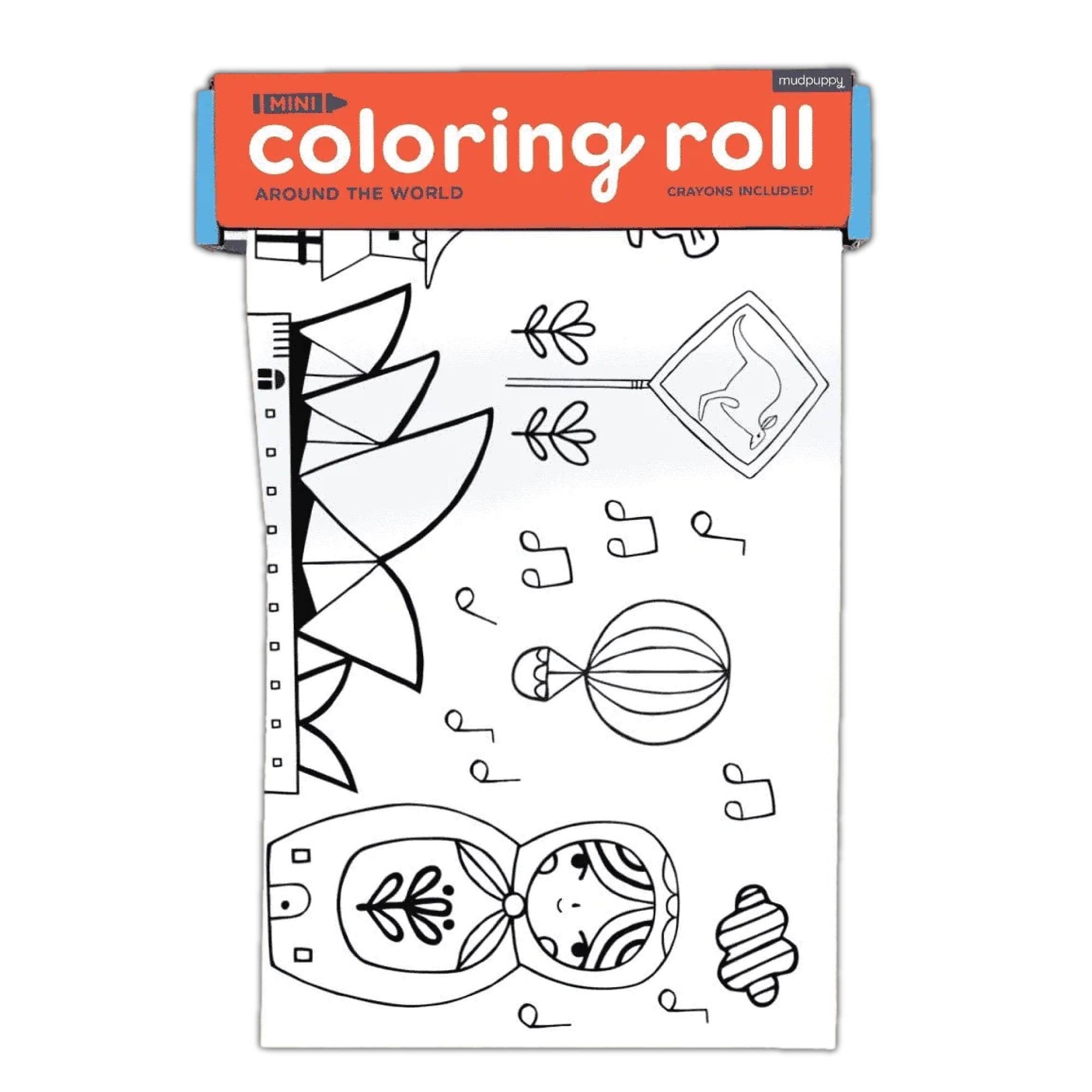 Around the World Mini Coloring Roll – Collecting Joy